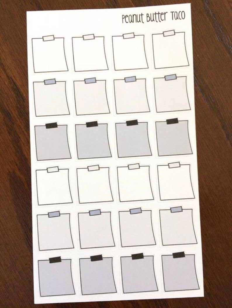 Rainbow or Neutral Sticky Notes Planner Stickers Note Pad - Etsy