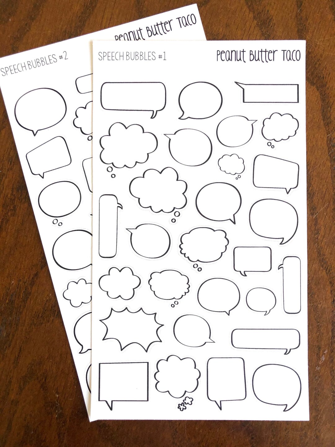 Speech Bubbles Planner Stickers - Bujo Stickers - Thought Bubble ...