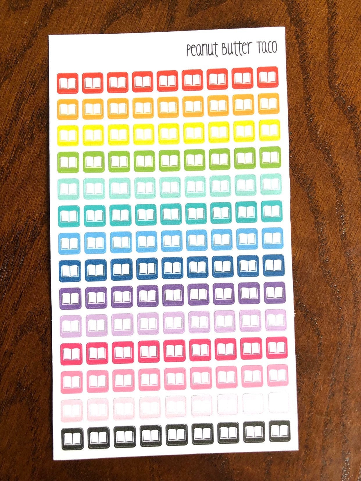 Tiny Book Icon Planner Stickers Book Planner Stickers - Etsy