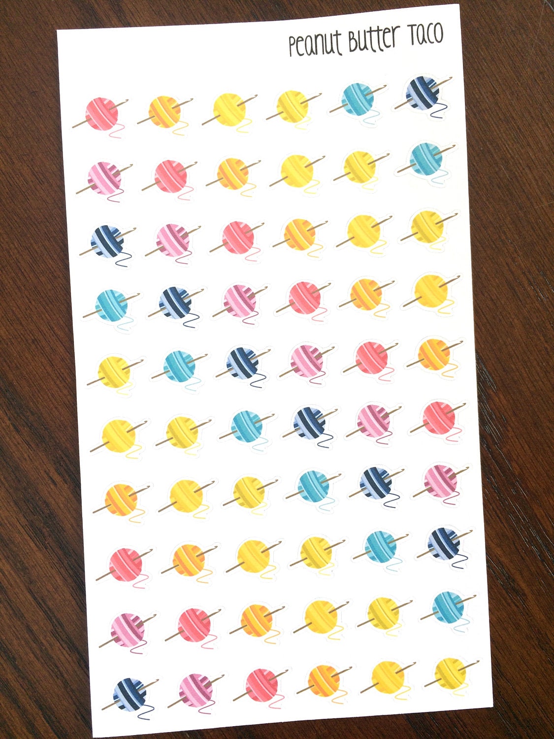 Crochet Yarn Ball Planner Stickers Crochet Stickers Yarn | Etsy