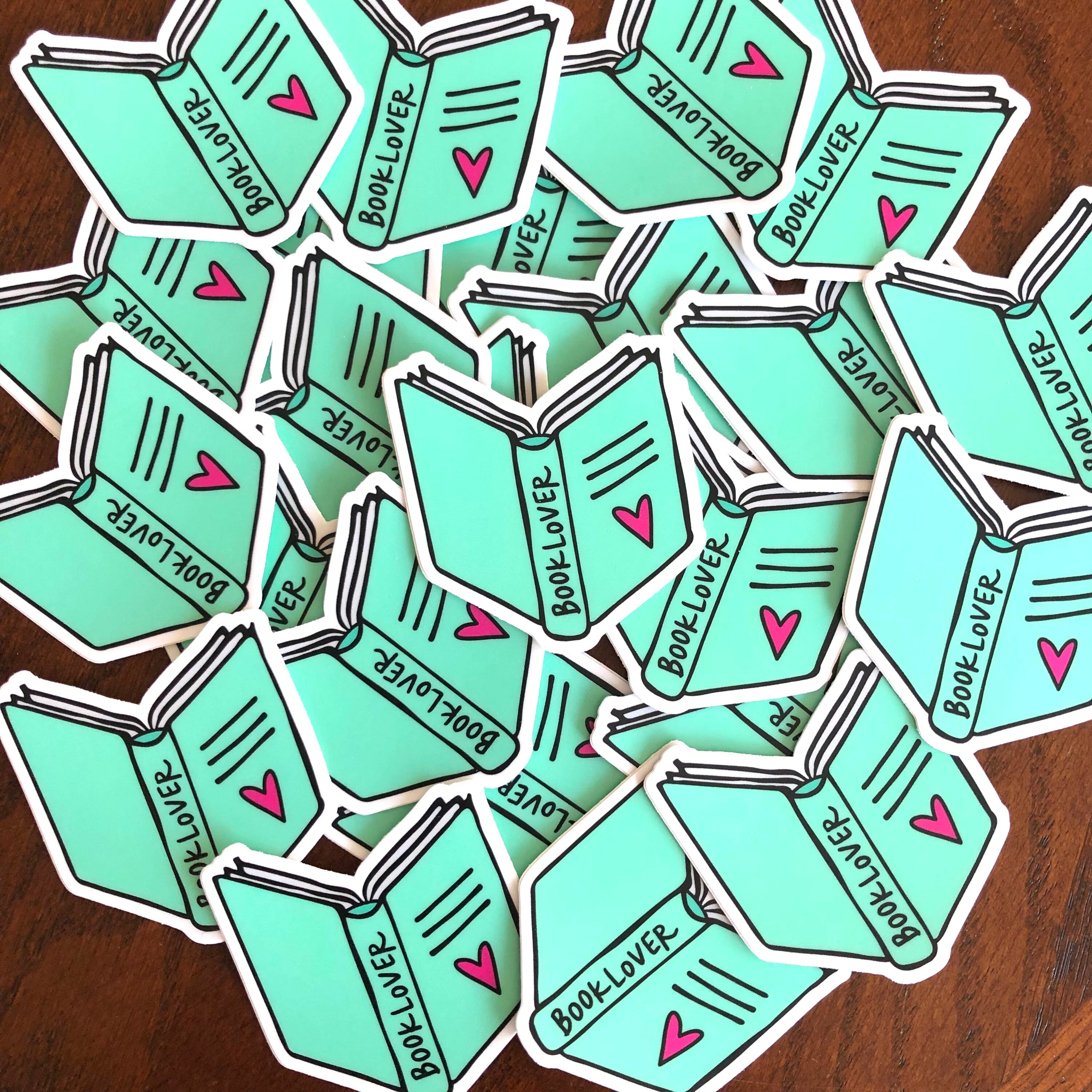 Open Book Vinyl Sticker Bookworm Vinyl Decal Bookish - Etsy