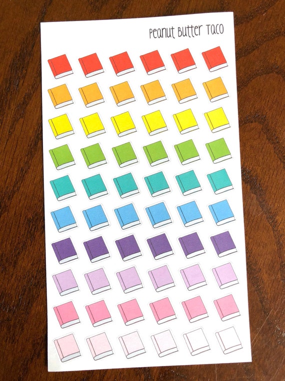 Hand Drawn Books Planner Stickers Book Planner Stickers | Etsy