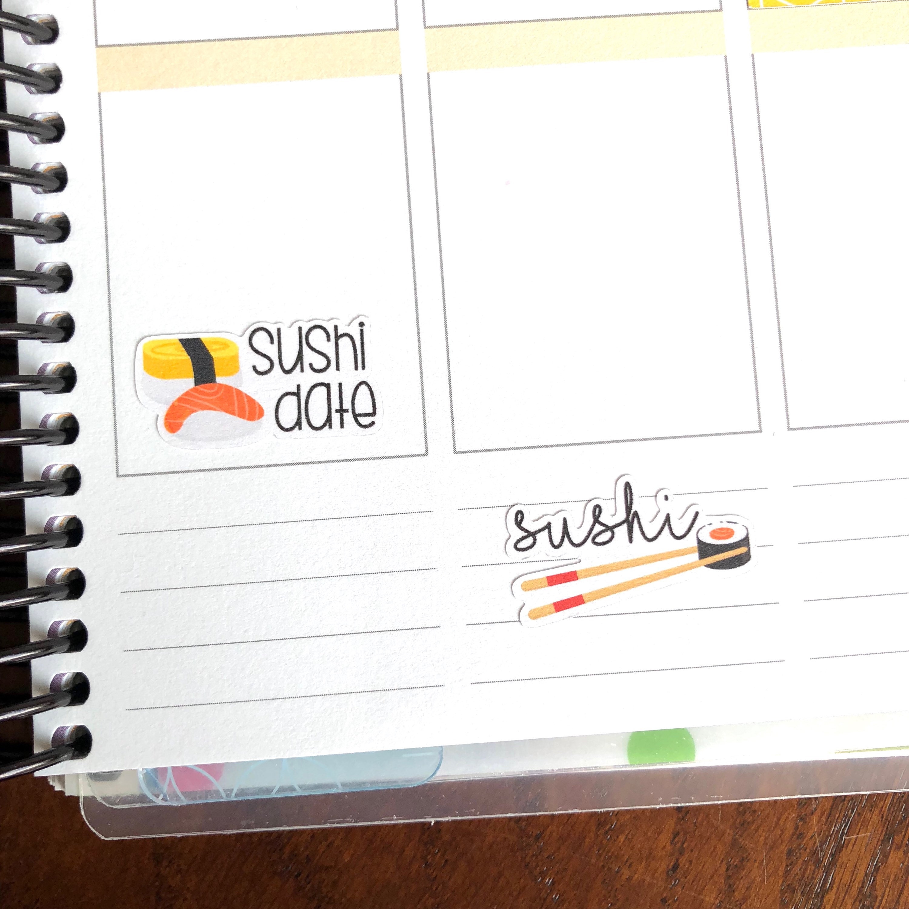 Sushi Date Planner Stickers - Sushi Stickers - Chopsticks Stickers ...