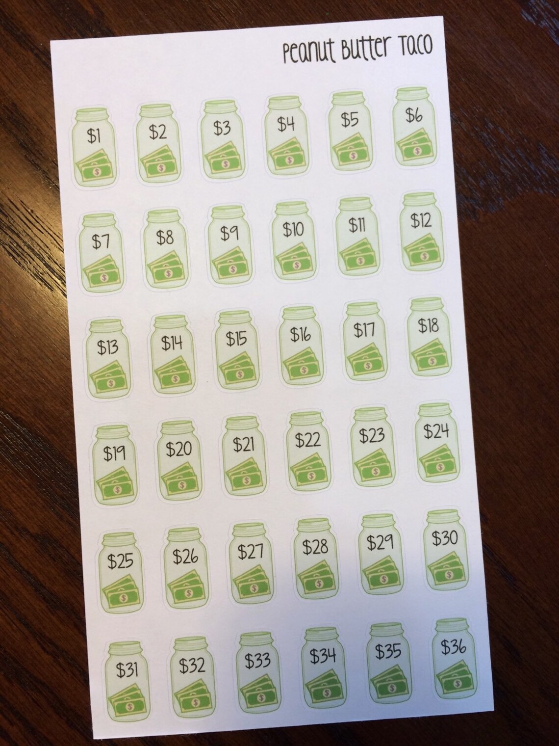 Savings Challenge Planner Stickers 52 Week Money Challenge | Etsy