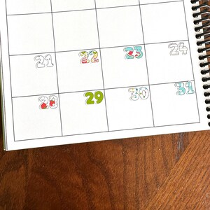 Fruitilicious Date Planner Stickers - Summer Numbers - Date Covers ...