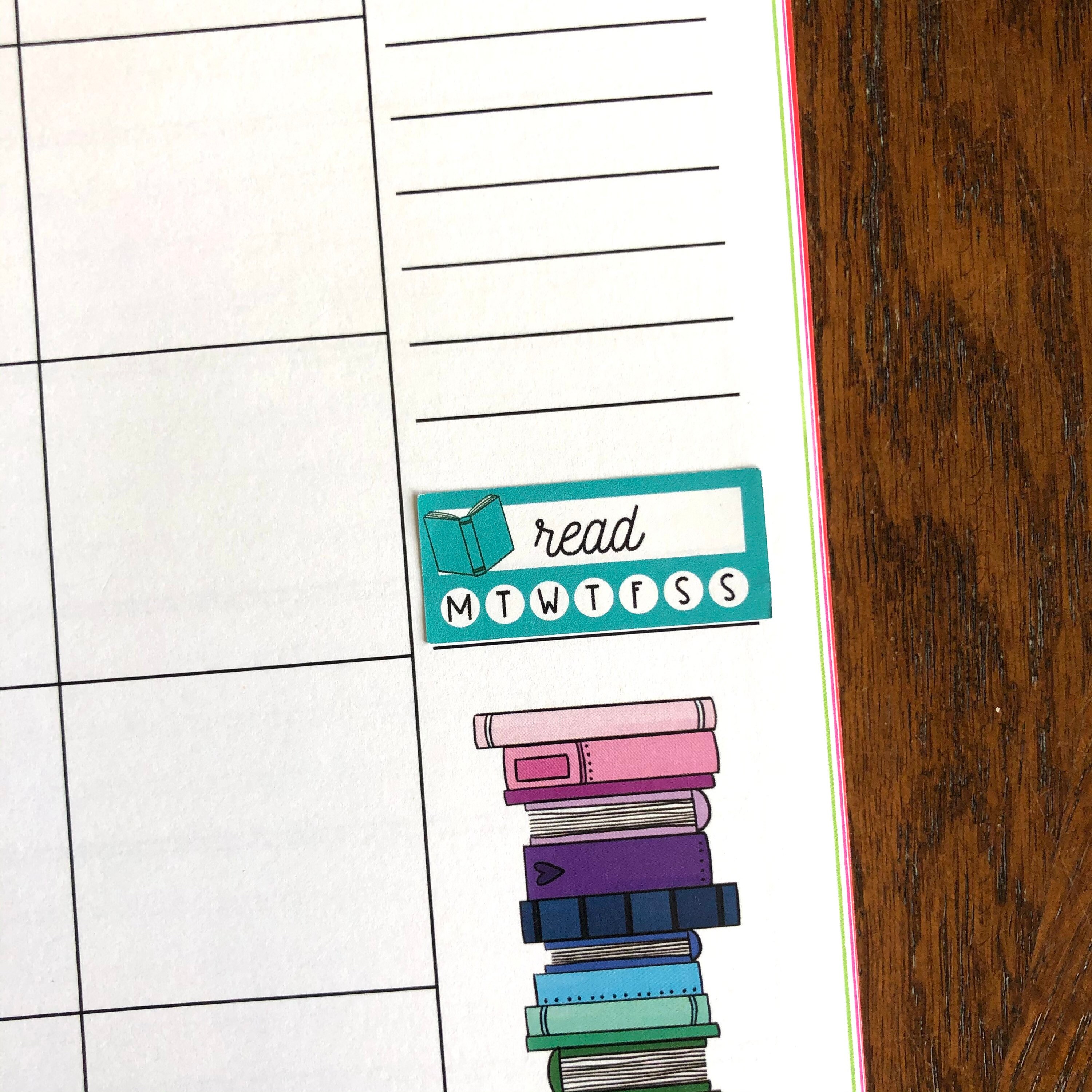 Reading Habit Trackers Rainbow Habit Tracker Planner - Etsy