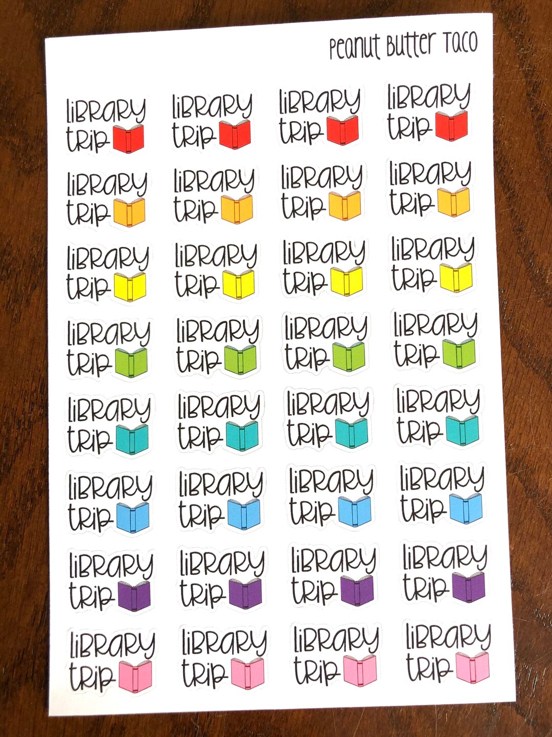 Doodle Library Trip Planner Stickers - Reading Planner Stickers ...