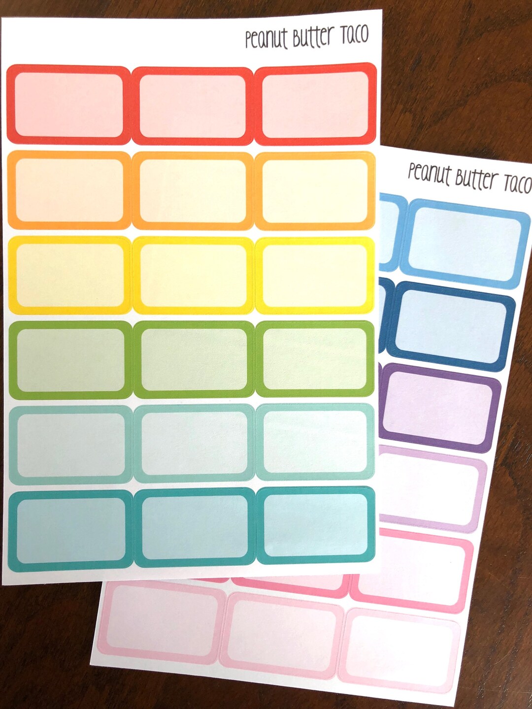 Ultimate Rainbow Half Boxes Planner Stickers - Half Box Planner ...