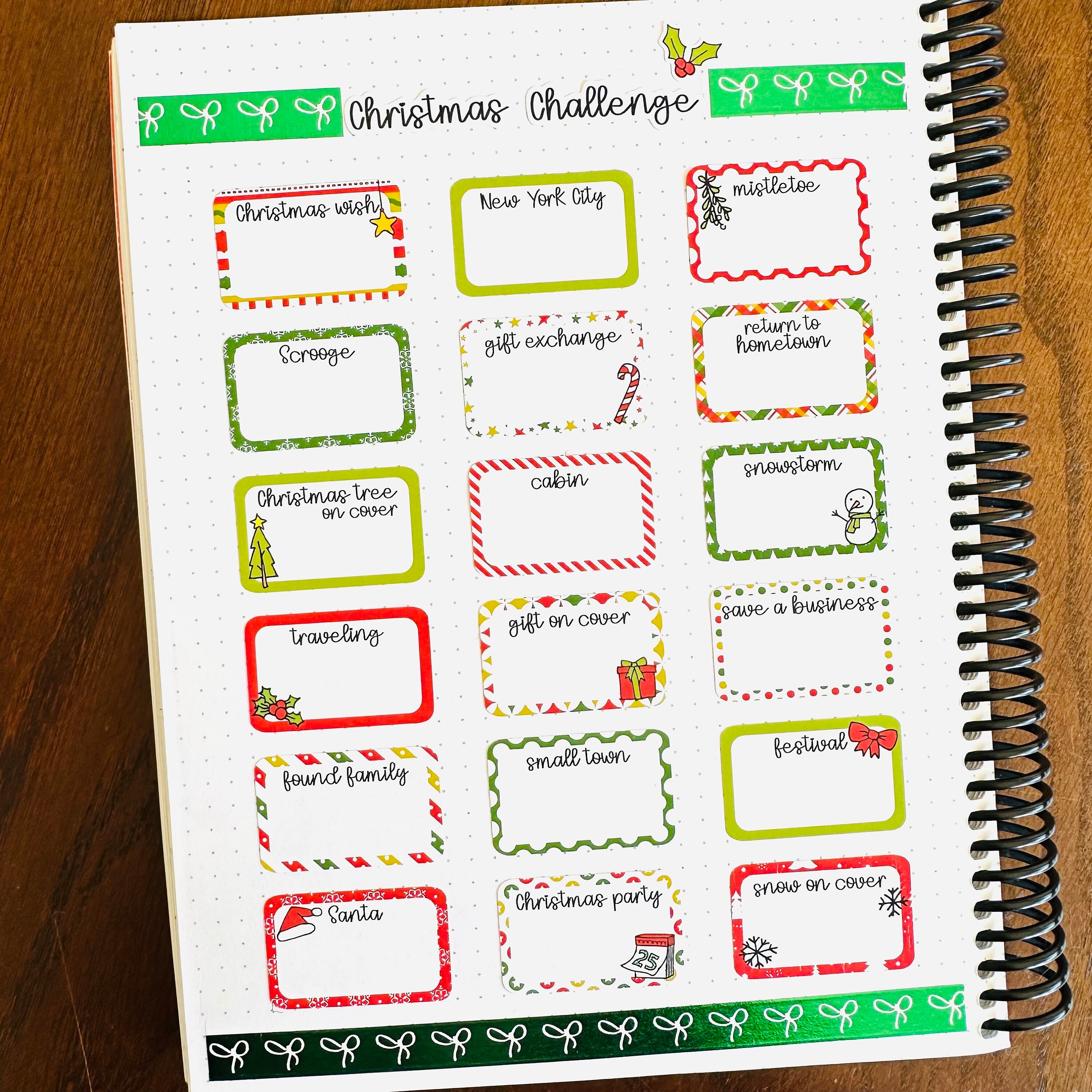 Christmas Reading Challenge - Holiday Movie Book Challenge Stickers ...