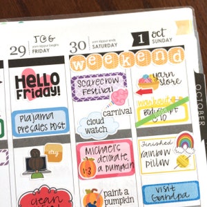 Outdoors Quality Time Stickers - Family Time Planner Stickers ...