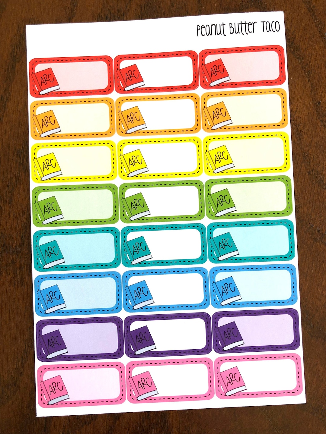 ARC Book Boxes - Book Review Stickers - Rainbow Reading Planner ...
