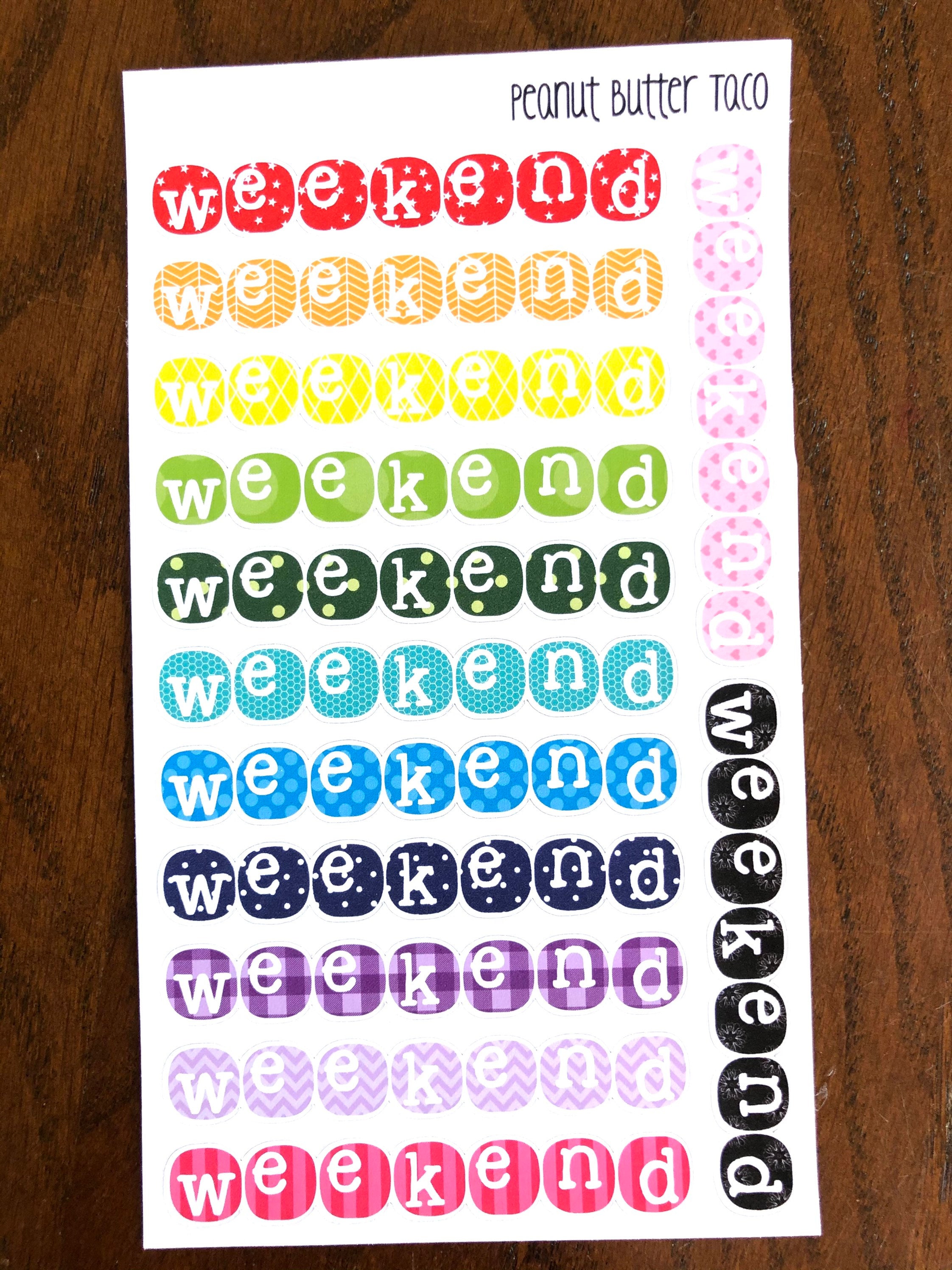 Rainbow Bubble Weekend Banners Patterned or Solid Weekend | Etsy