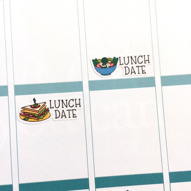Lunch Date Planner Stickers Lunch Planner Stickers Lunch - Etsy