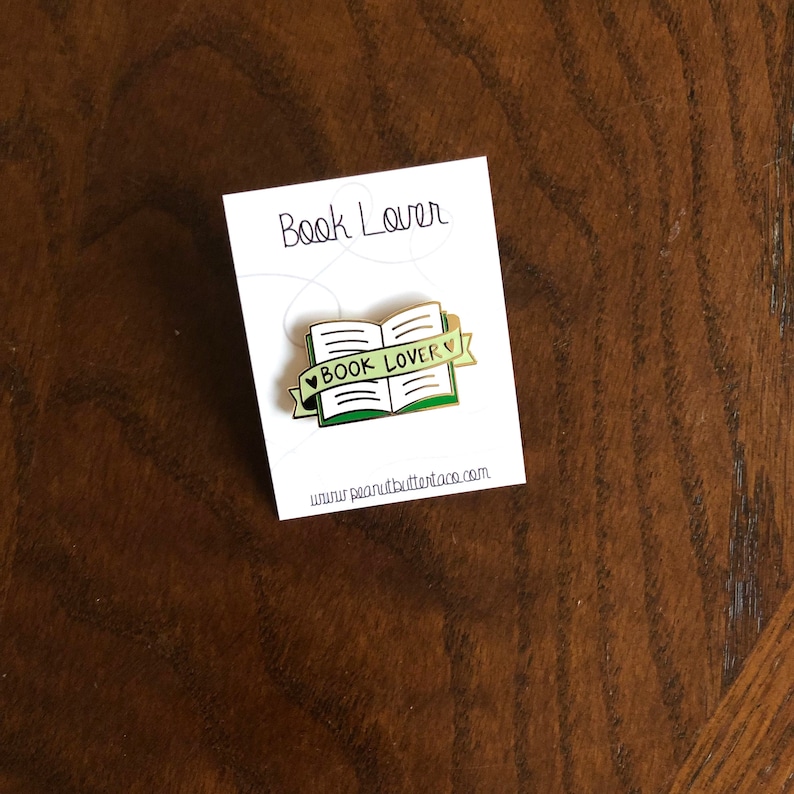 Book Lover Enamel Pin Bookish Enamel Pin Open Book Reading - Etsy