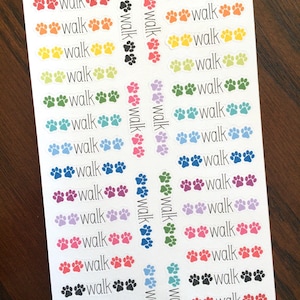 Dog Walking Planner Stickers - Dog Planner Stickers - Pet Stickers ...