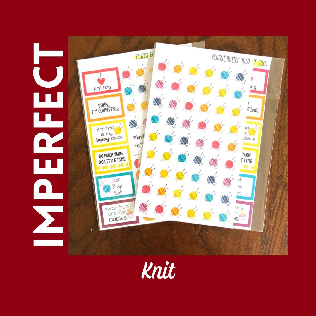 Knitting Mess Ups 3 Sheets of Oops Planner Stickers - Etsy