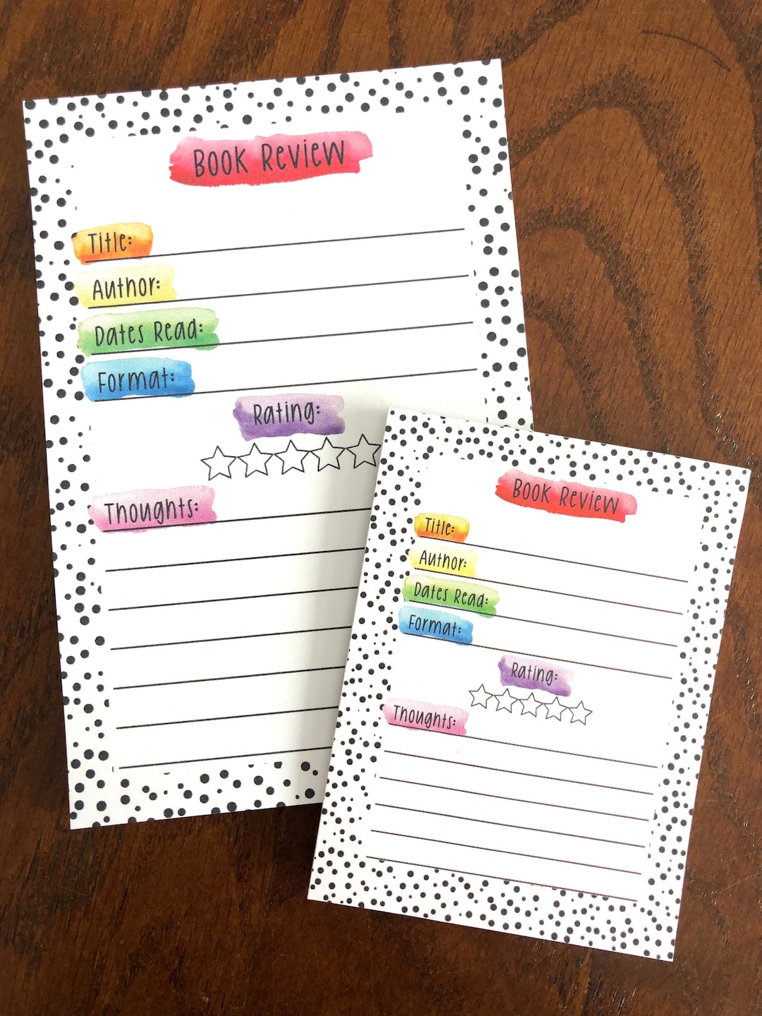 Book Review Sticky Notes - Star Rating - Reading Sticky Notes ...