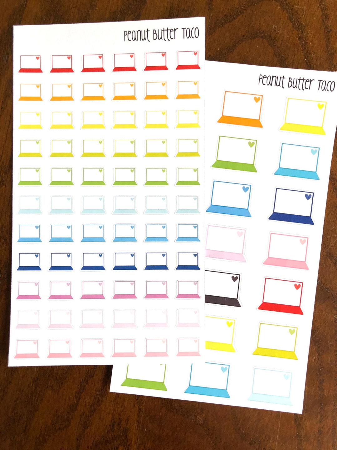 Small or Large Laptop Planner Stickers - Tiny Computer Stickers ...