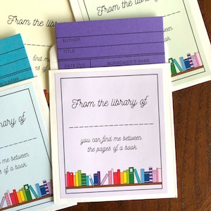 Library Kit Bookworm Gift Library Pockets Bookish Library Set Library ...