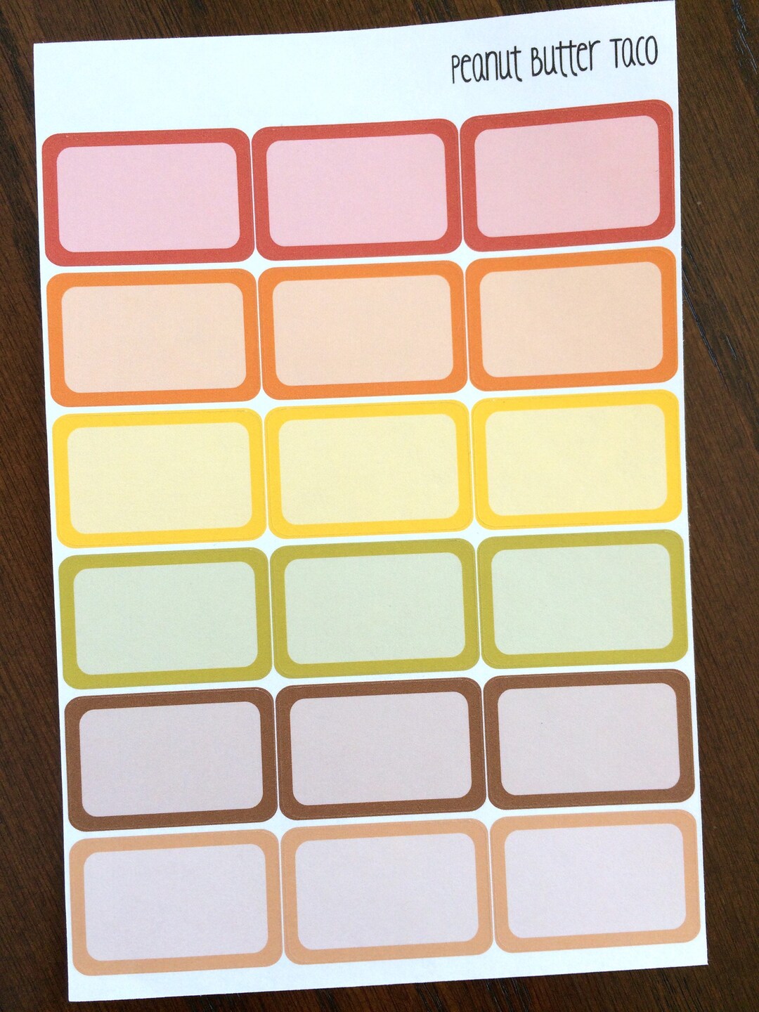 Solid Fall Half Boxes Planner Stickers - Fall Planner Stickers - Autumn ...