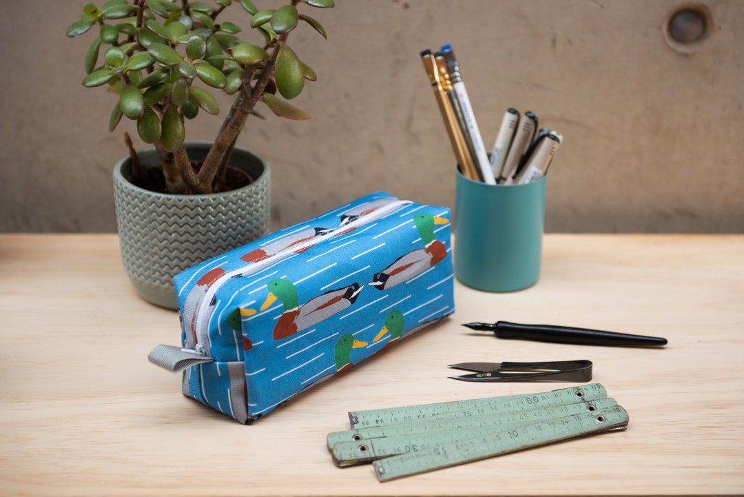 Duck Print Pencil Case, Stationary, Pen Case, School, Office Supplies ...