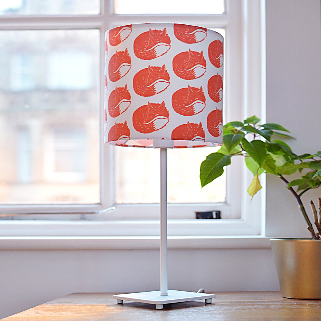 Fox Print Lampshade Animal Print Animal Pattern Fox Pattern Lino Print ...