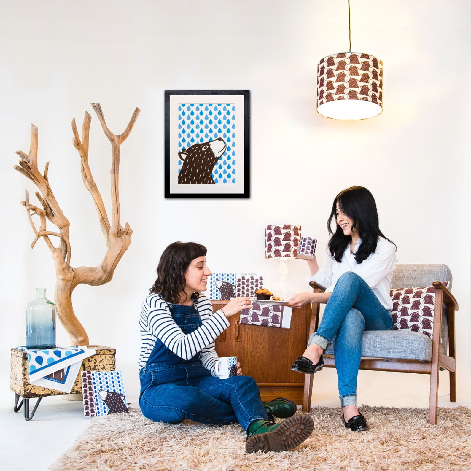 Bear Print Cushion Animal Cushion Fun Cushion Animal - Etsy