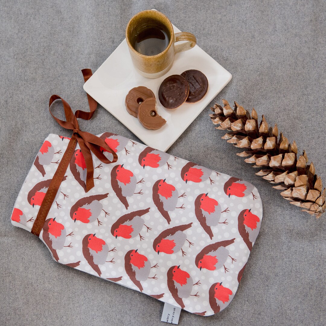 Robin Print Hot Water Bottle - Winter - Robin Gift - Bird Lover Gift ...