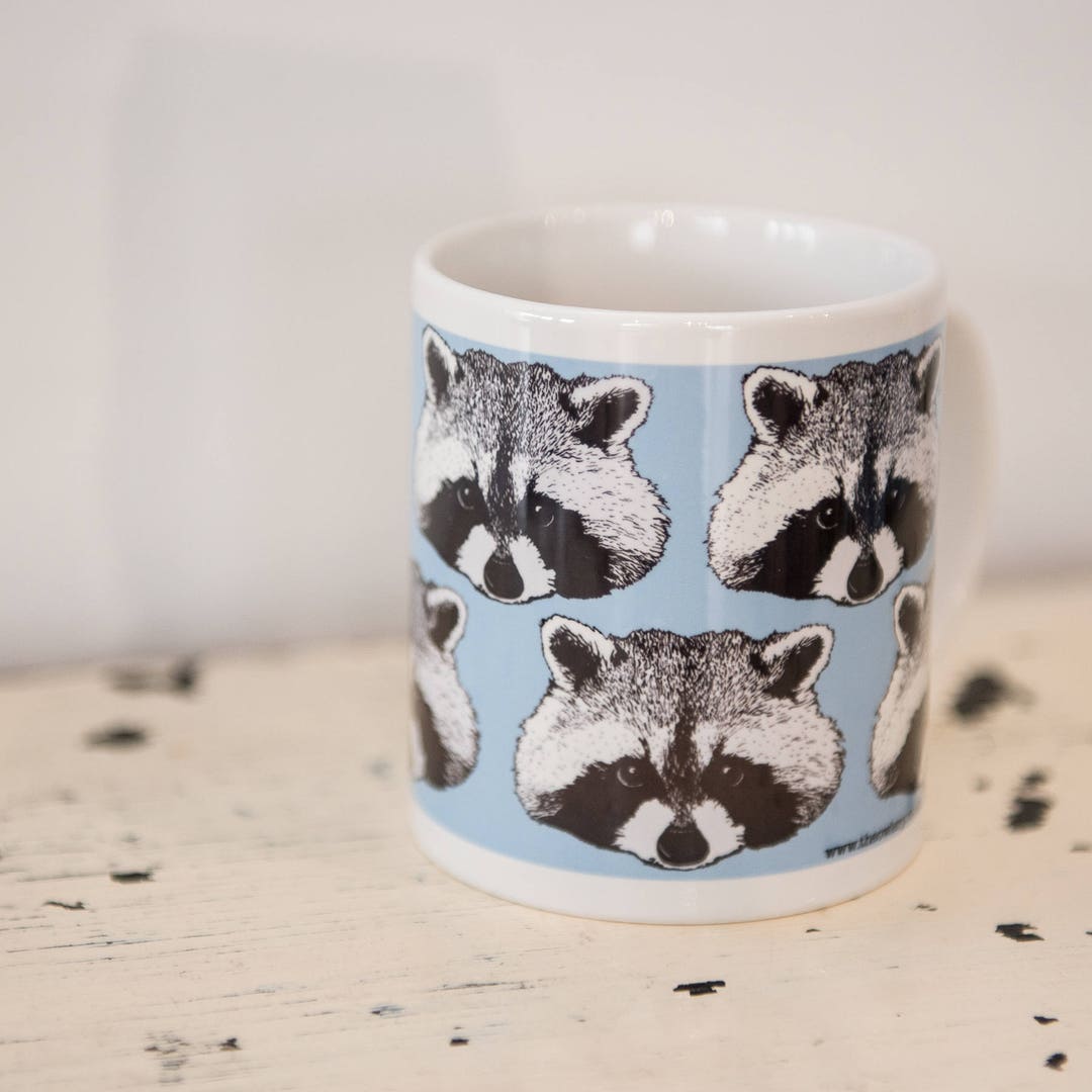 Raccoon Print Mug - Gift for Teacher, Children, Kids, Dad - Animal Mug ...