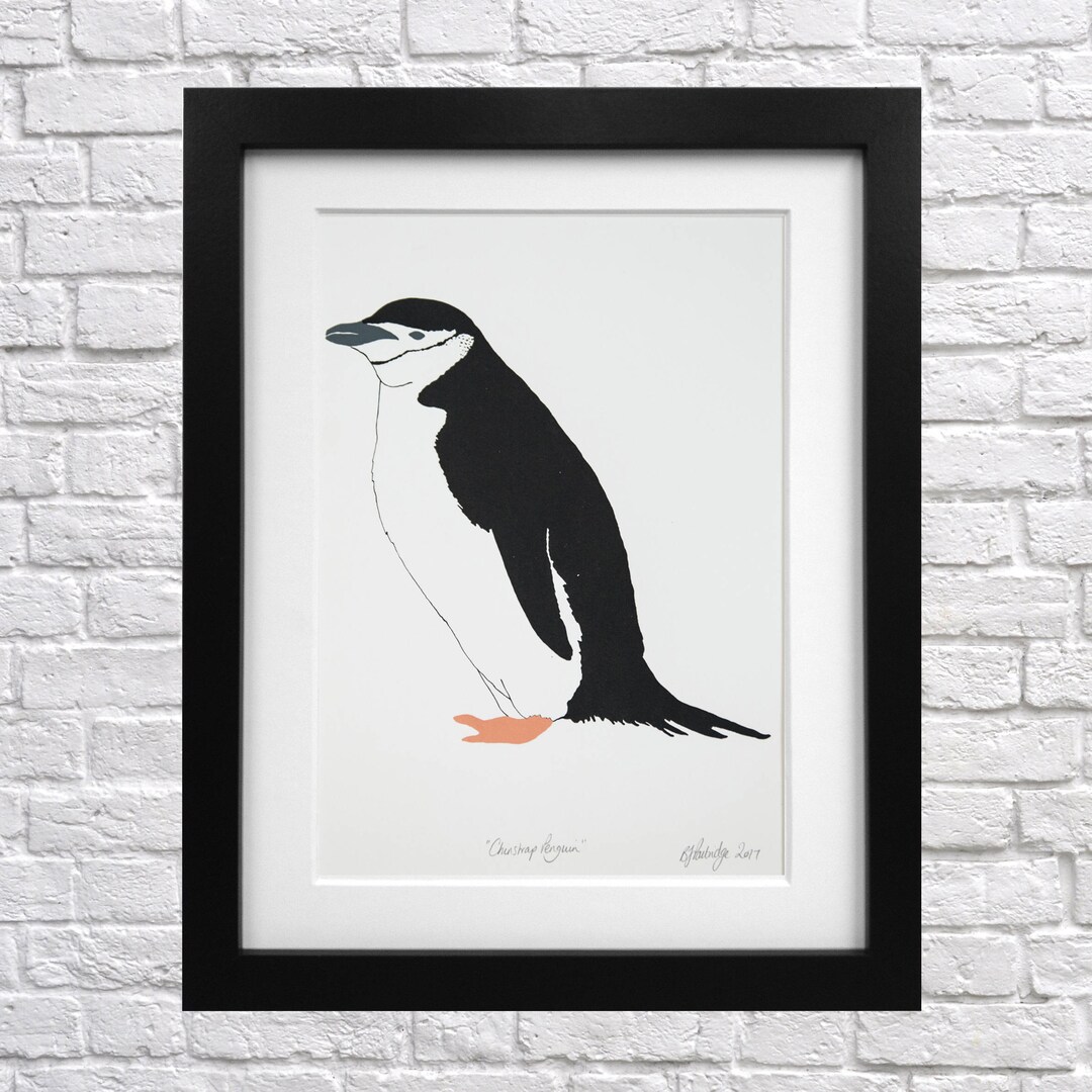Chinstrap Penguin Screen Print - Animal Print - Penguin Picture ...