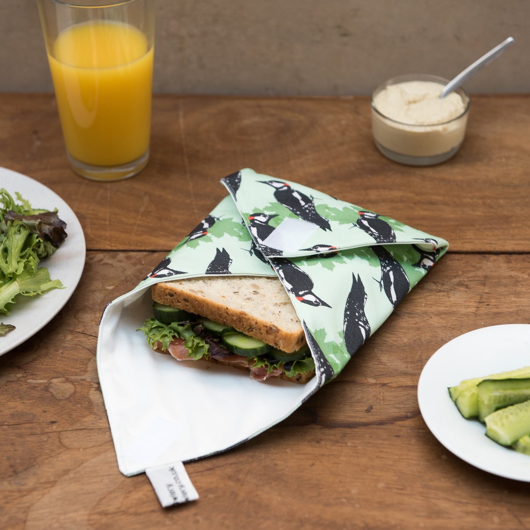 Woodpecker Print Sandwich Wrap - Eco - Plastic Alternative - Food Wrap ...
