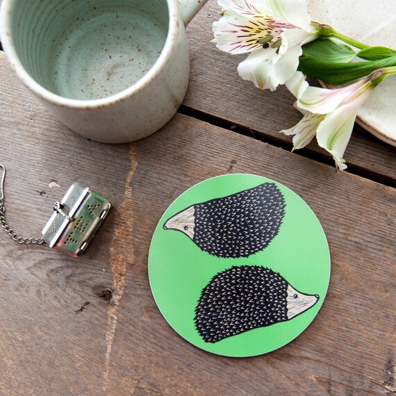 Hedgehog Coaster Animal Coaster New Home Gift Set of - Etsy