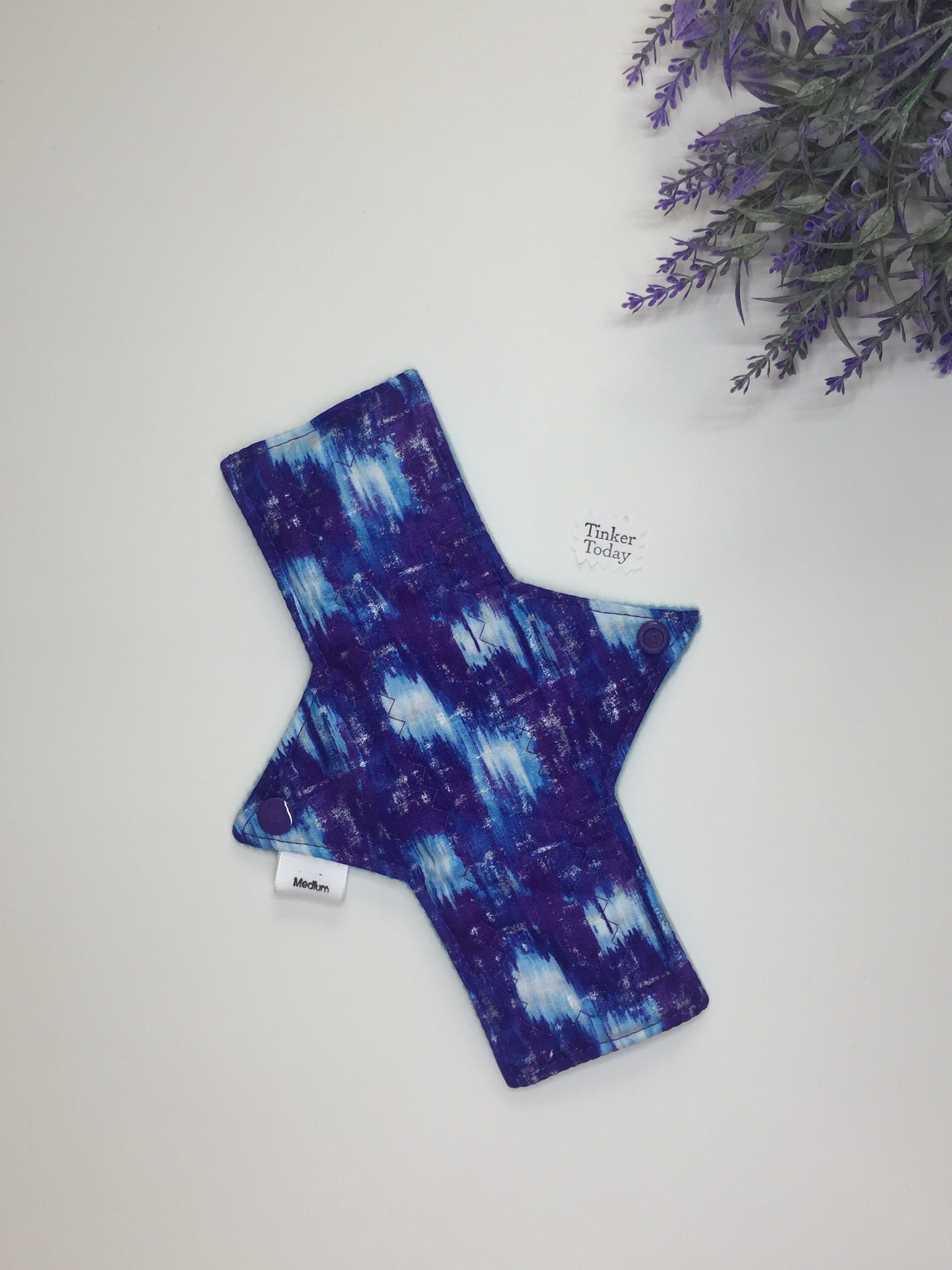 Reusable Cloth Pad Blue Brush Strokes - Etsy