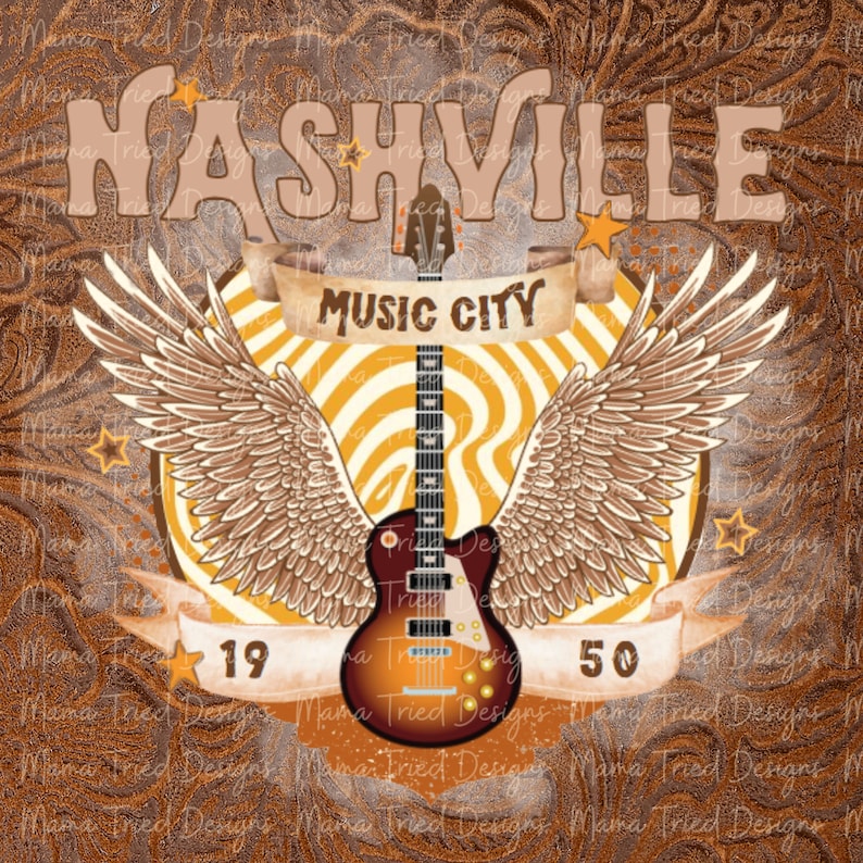 Nashville Music City PNG File - Etsy