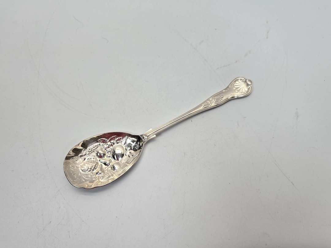 N. Boom & Son Fancy Ornate Fruit Jam/jelly Serving Spoon W/ Fruit and ...