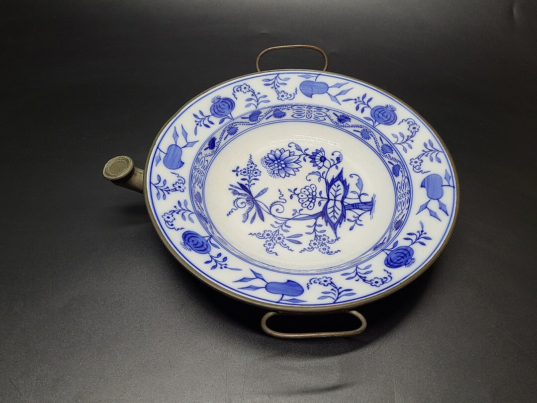 Very Old Antique German Blue Onion Meissen Bowl With Warm Water ...
