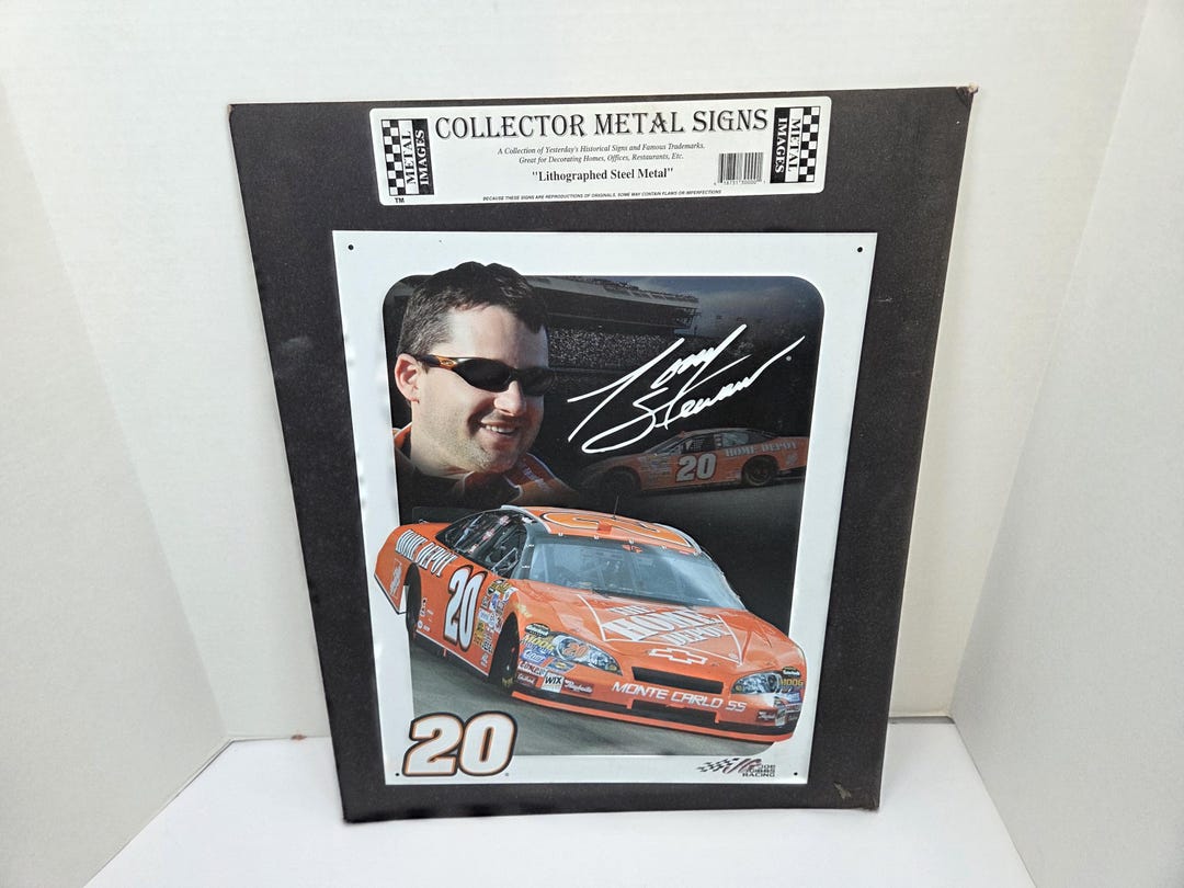 Tony Stewart 20 Nascar Racing Tin Sign Collector Metal Signs 16x12" - Etsy