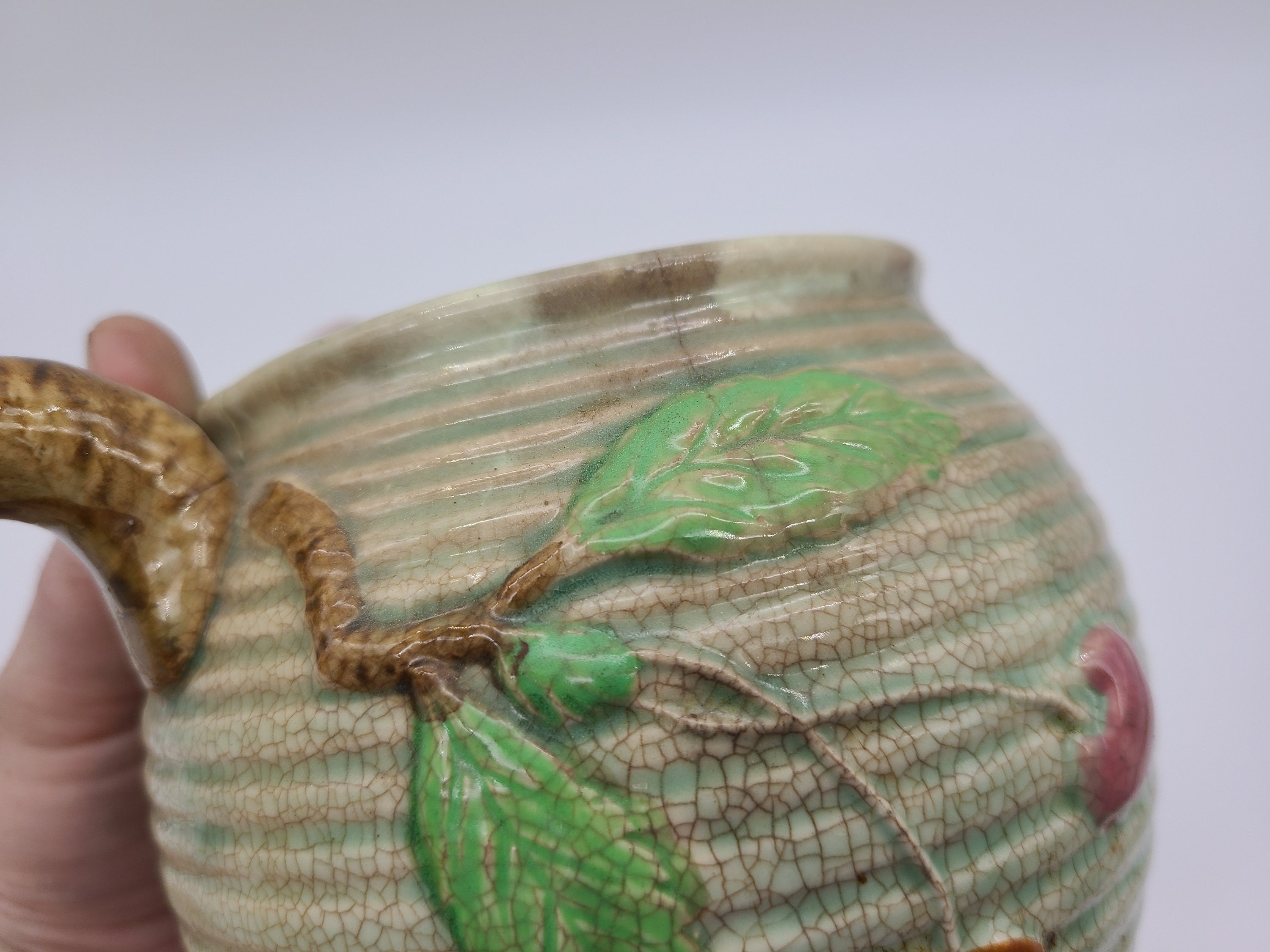 Very Old Made in Japan Pitcher Majolica Style Cherry Pattern - Etsy