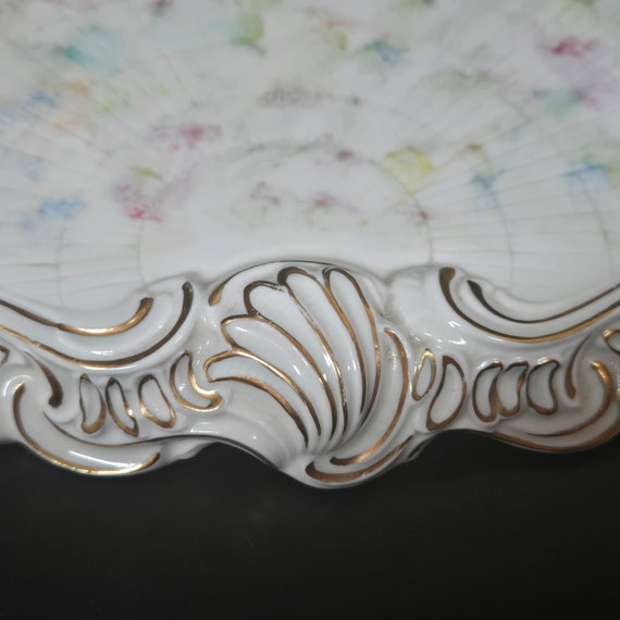Dresden Porcelain Victorian Dresser Tray Hand Painted… - Gem