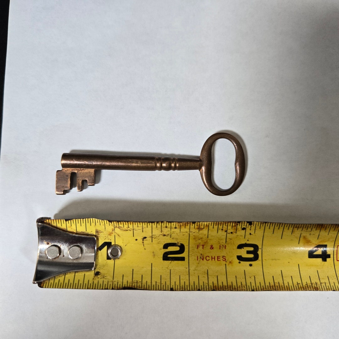 Antique Solid Brass Skeleton Key With Odd Bit Unusual Looking for ...