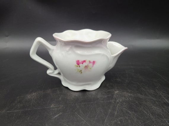 Antique Victorian Shaving Scuttle W/ Pink Flowers - Etsy