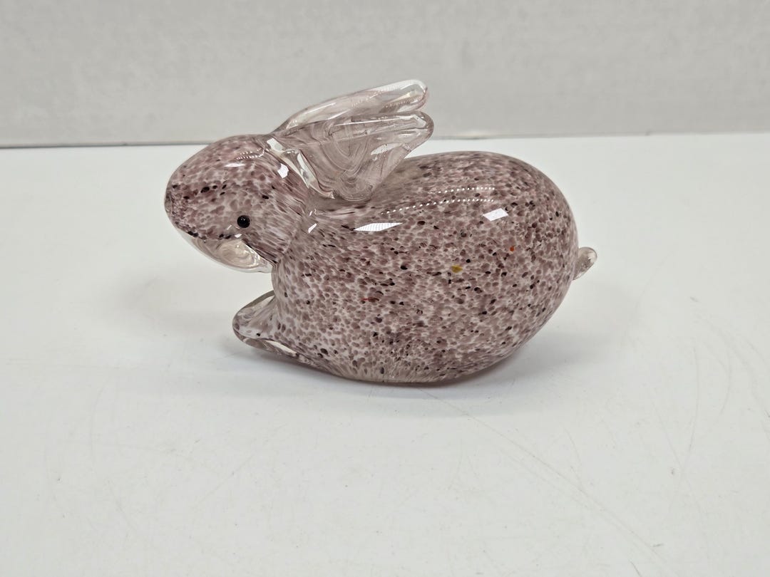 Lenox Purple Glass Rabbit/bunny Figurine Paperweight 5" Long - Etsy