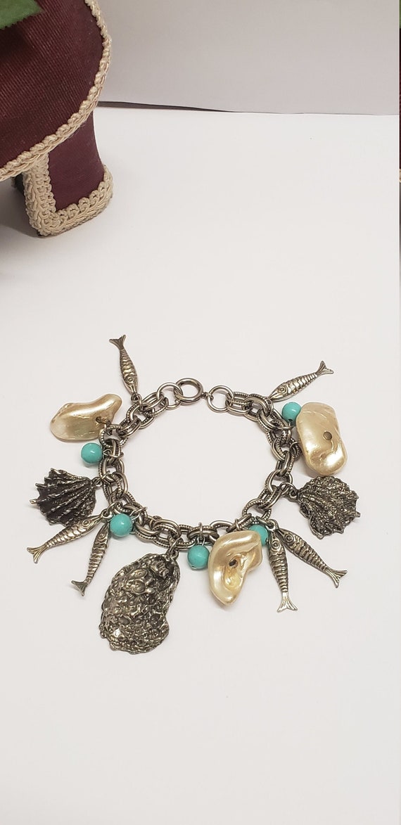 Vintage ocean theme charm - Gem