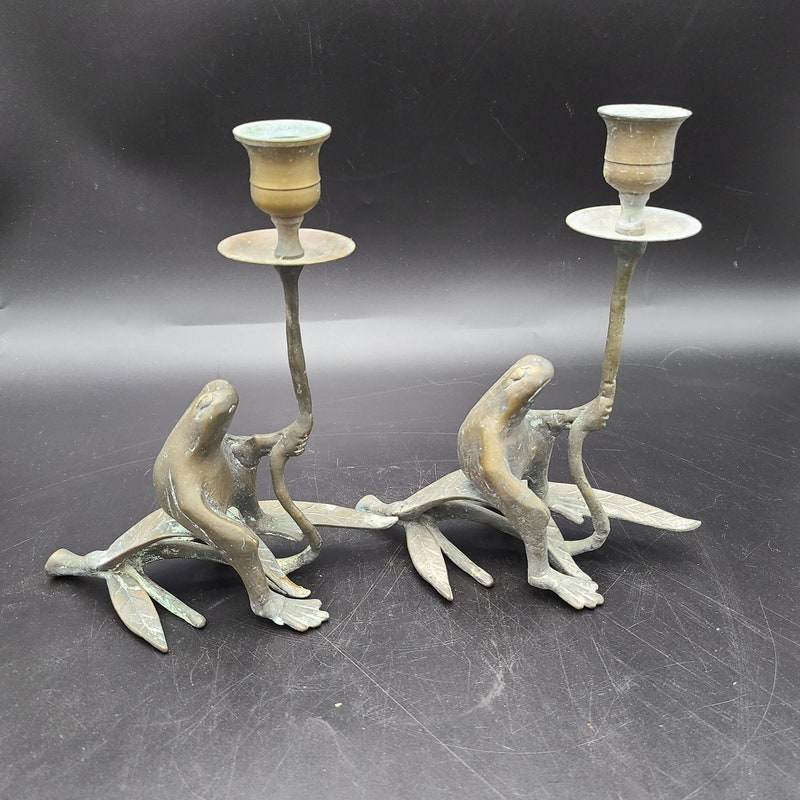 Frog Candlestick - Etsy