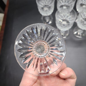 Set of 8 Thomas Webb Wellington Pattern Cut Crystal Wine Glasses 5 3/4 ...