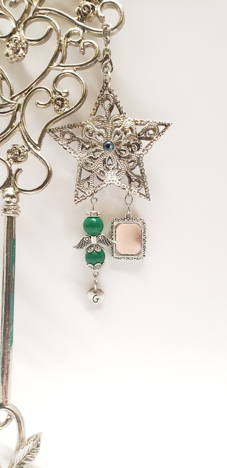 Guardian Angel Initial Letter Memorial Charm or Keepsake Car - Etsy