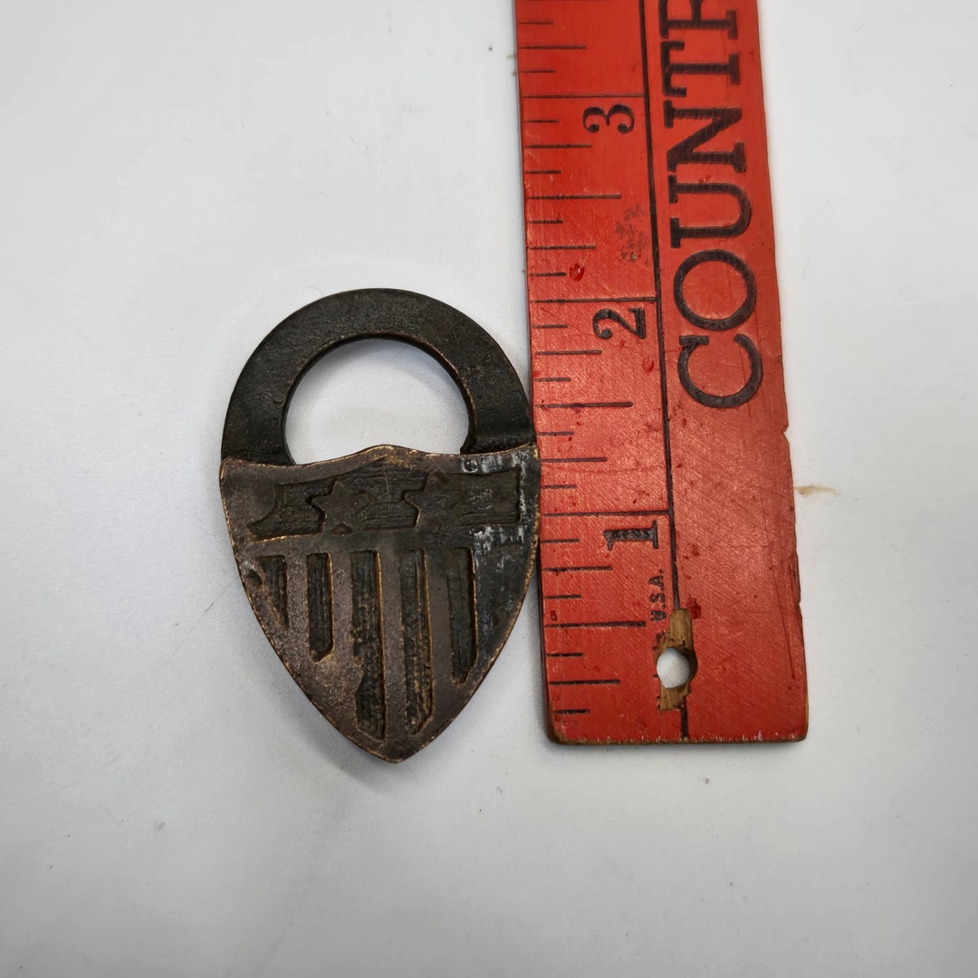 Antique Brass Stars and Stripes Shield Union Padlock NO KEY - Etsy
