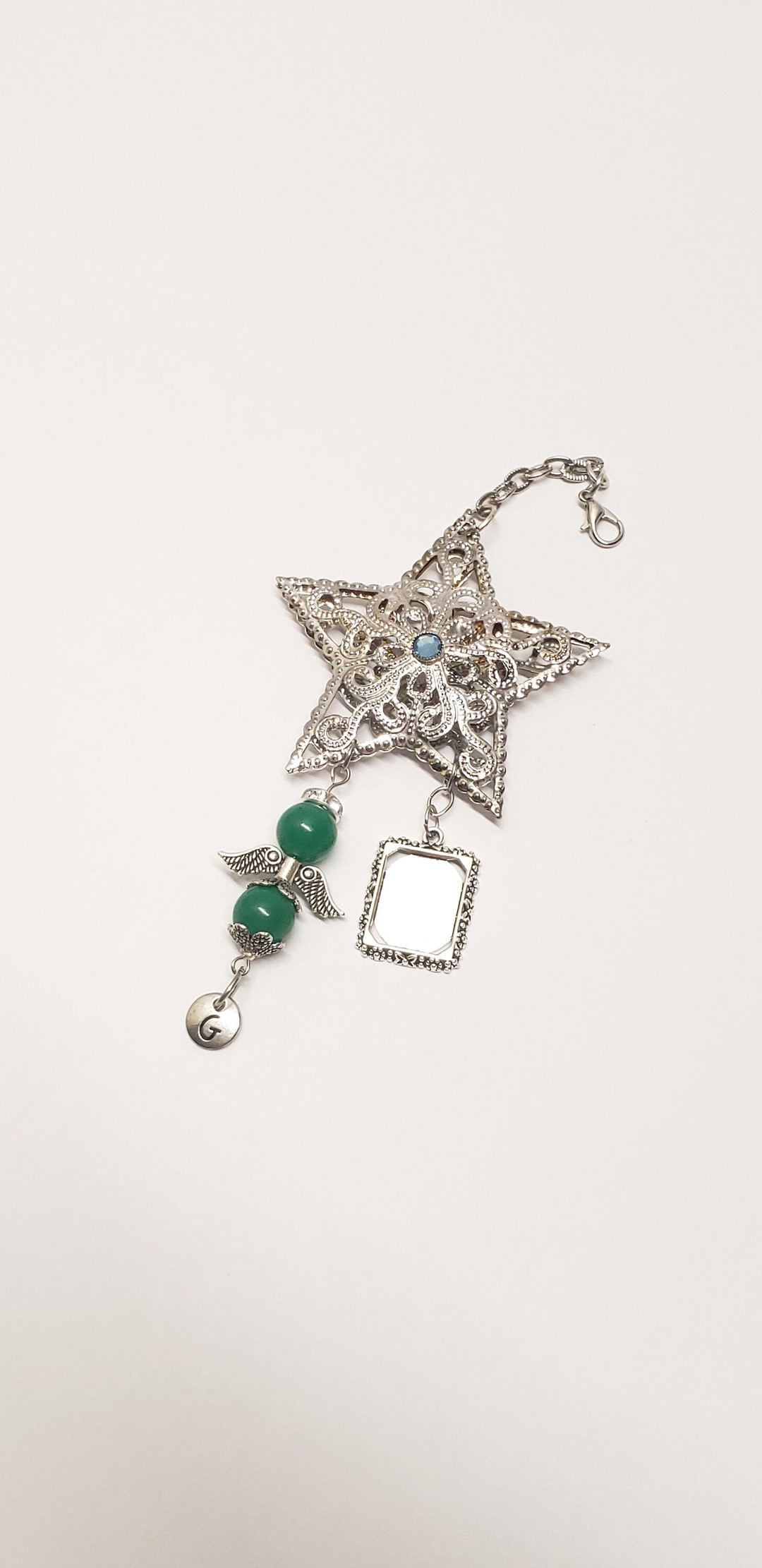 Guardian Angel Initial Letter Memorial Charm or Keepsake, Car Mirror ...