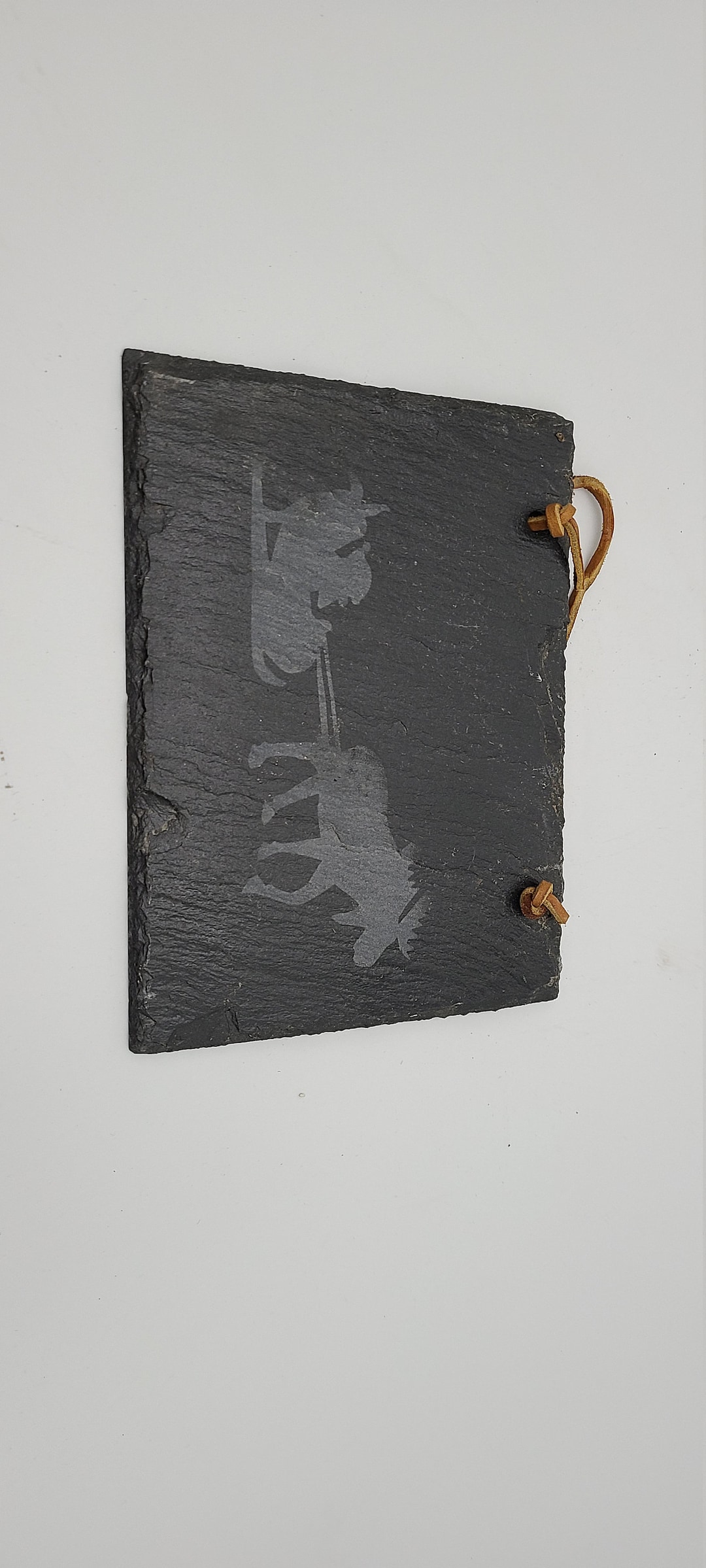 Etched Slate Wall Hanging Moose Pulling a Sled Winter Decor - Etsy