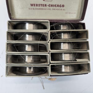 Very Rare and Unusual Webster Chicago Wire Recorder Album Box W/ 10 ...